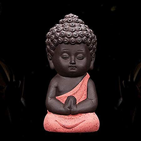 Buy Arihant Shop Red Stones Ceramic Little Monk Figurine (8 x 5 x 4.8 ...