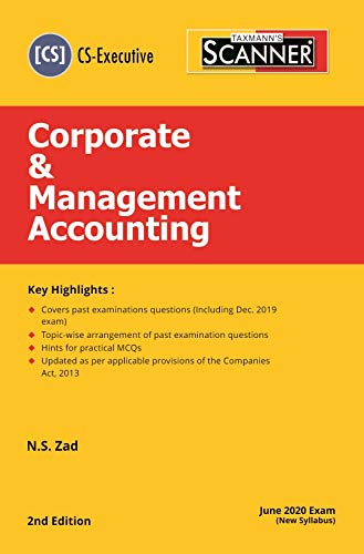 Buy Taxmann's Scanner-Corporate & Management Accounting (CS-Executive ...
