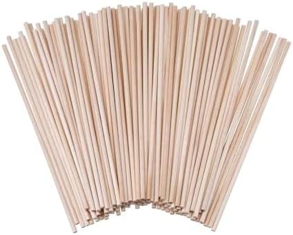 Aadya Crafts Round Wooden Sticks Size 15 Cm x 4mm Long 40 Pcs Natural ...