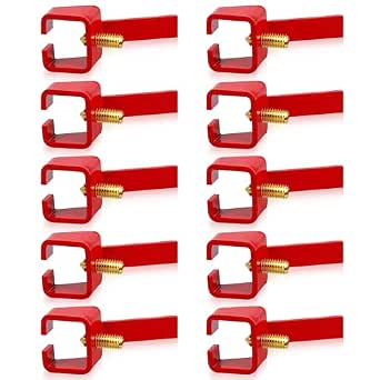 10-Set Red Steel Universal Breaker Lock Out, Powder Coated Circuit ...