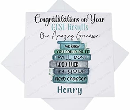 Personalised Custom Well Done Exam Results Card, Son Daughter Grandson ...