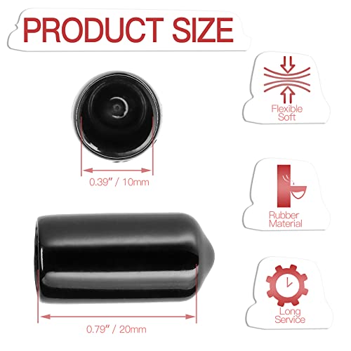 Snapklik.com : Jamiikury 60PCS Rubber End Caps 10mm ID Vinyl Flexible ...