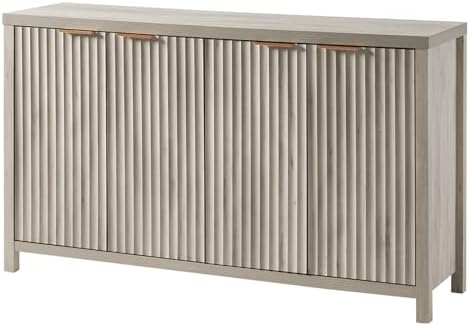 Amazon.com - OAKHAM HOME Oxford Fluted Storage Cabinet Sideboard Large ...