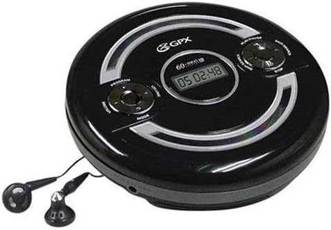 Amazon.com: GPX PC308B Portable CD Player with Stereo Earbuds, Anti ...