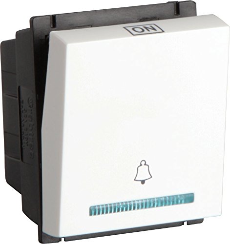 Havells Murano ACMMBIW101 10A Mega Bell Push Indicator, White, Standard ...