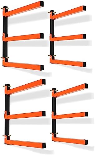 Amazon.com: Anglerbasics Lumber Storage Rack,3-Level Lumber Rack Wall ...