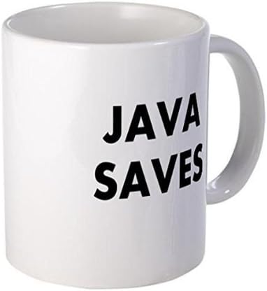 Amazon.com: 11 ounce Mug - JAVA SAVES Mugs - S White " : Home & Kitchen