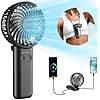 Amazon.com: HandFan 5200mAh Upgraded Handheld Fan, 5 Speeds Strong ...