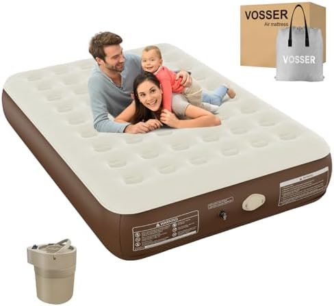 Amazon.com: Air Mattress Queen with Built-in Pump,10'' IN High Self ...