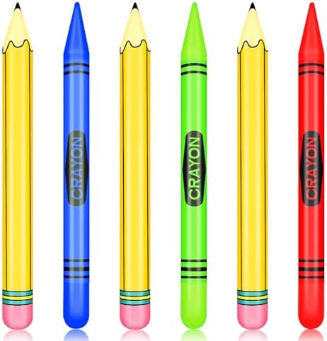 Amazon.com: 6 Pcs Giant Inflatable Crayon Pencil Set Large Blow Up ...