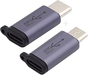 Amazon.com: cablecc 2pcs/lot 480Mbps USB2.0 8P to Micro USB Type-C USB-C Female to Male Data ...