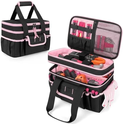 Trahzia Tool Tote Bag for Women, Double Layer Tool Storage Organizer ...