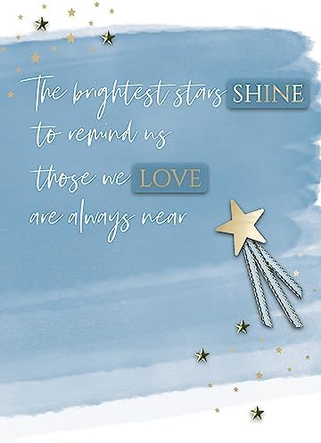 Thinking of You Embellished Stars Sympathy Greeting Card Just to Say ...