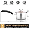 Amazon.com: P&P CHEF 1 Quart Saucepan Small Pot, Stainless Steel ...