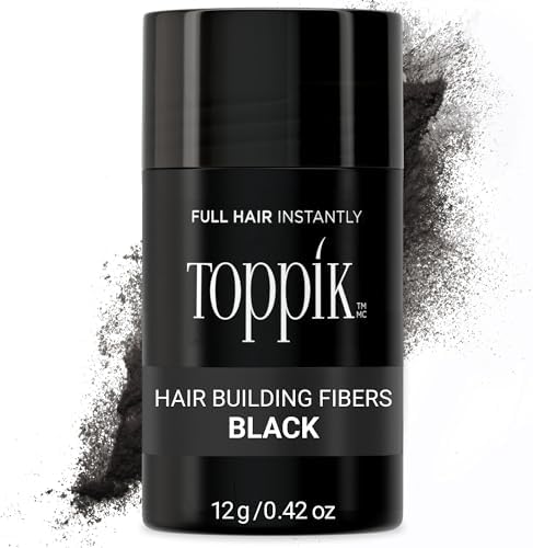 Amazon.com: Toppik Hair Building Fibers, Black, 12g Fill In Fine or ...
