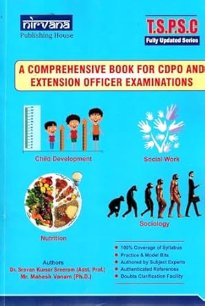 TSPSC A Comprehensive Book for CDPO and Extension Officer Examination ...