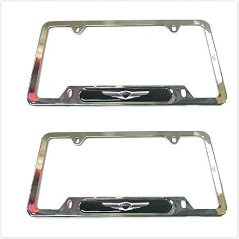 Amazon.com: 2PCS Stainless Steel License Plate Frame Cover Holder for ...
