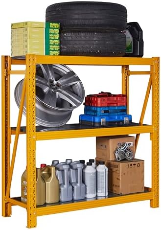Amazon.com: DEWALT 4-Foot Tall, 3 Shelf Steel Wire Deck Industrial ...
