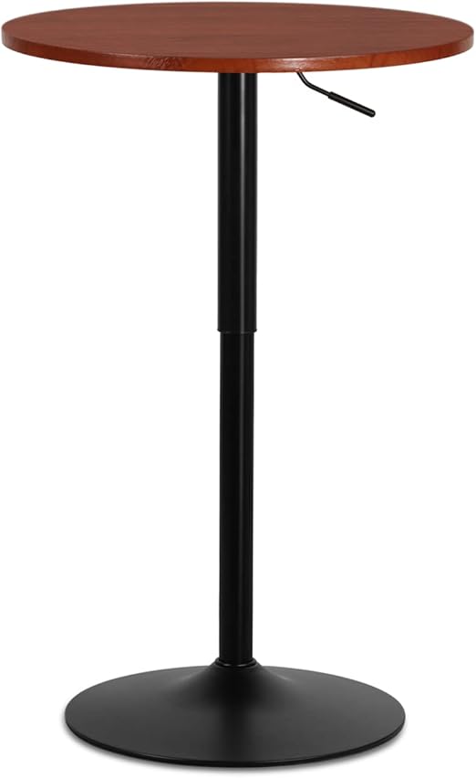 Amazon.com: MoNiBloom Round Bar Table Adjustable Height, BistroTable ...