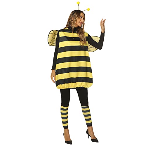 Edhomenn Women Bee Cosplay Costume Set Bumble Bee Fancy Dress with ...