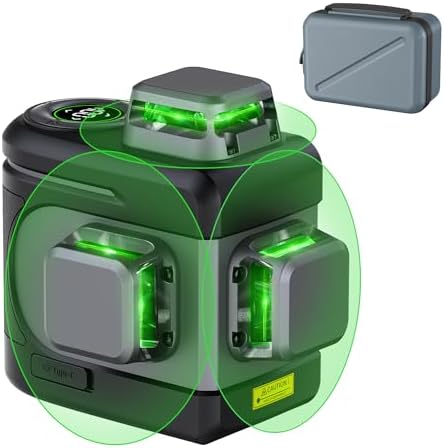 Fanttik D12 PRO Selbstnivellierend Kreuzlinienlaser 3×360°, Grün ...