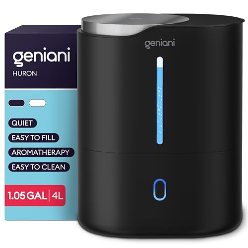 GENIANI Ultrasonic Cool Mist Humidifier for Bedroom, Large Rooms, Home ...