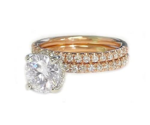 Amazon.com: GIA Certified Natural Round Cut Diamond Engagement Ring And ...