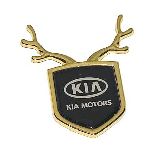 Kia Antler Badge Sticker for Kia Cars, Metal (Gold) : Amazon.in: Car ...