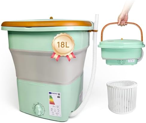 Amazon.com: Portable Mini Washing Machine, 18L Mini Collapsible Washer ...