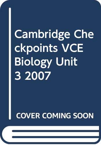 Amazon.com: Cambridge Checkpoints VCE Biology Unit 3 2007: ...