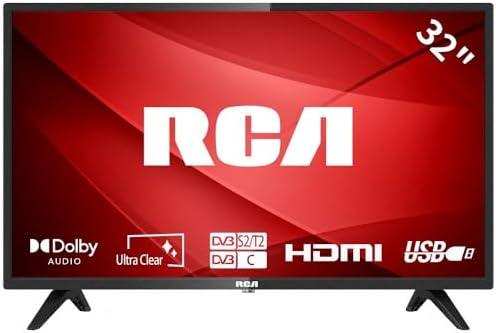 RCA 32 Inch 720P TV, Freeview HD Dolby Digital Audio DVB T2/S2 HD LED ...