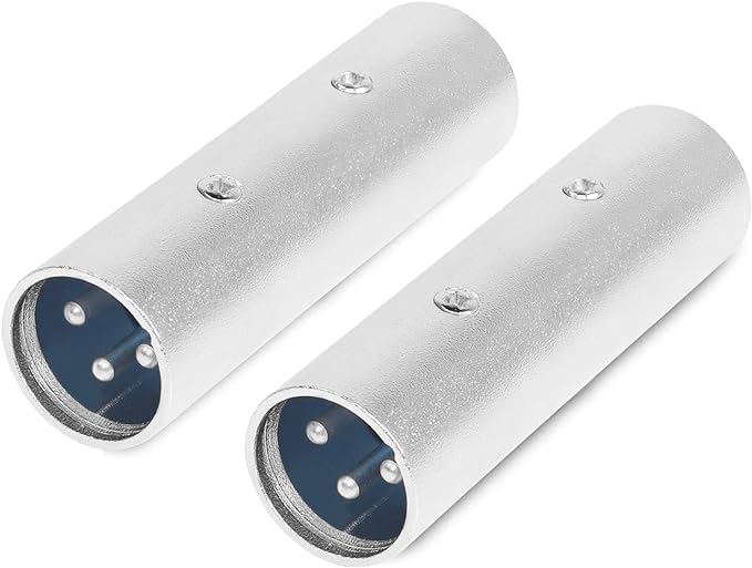 KEBILSHOP XLR Male to Male Adapter[ 2 Piece ],XLR 3-Pin Gender Changer ...