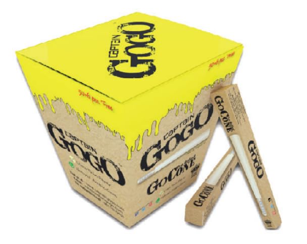 Captain GoGo GoCone Pre-Rolled Unbleached Brown KIng Size 56 Cone By ...