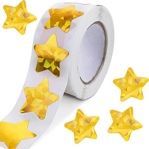 Foil Gold Star Stickers, 2 Inch Glitter Metallic Stars Self Adhesive ...