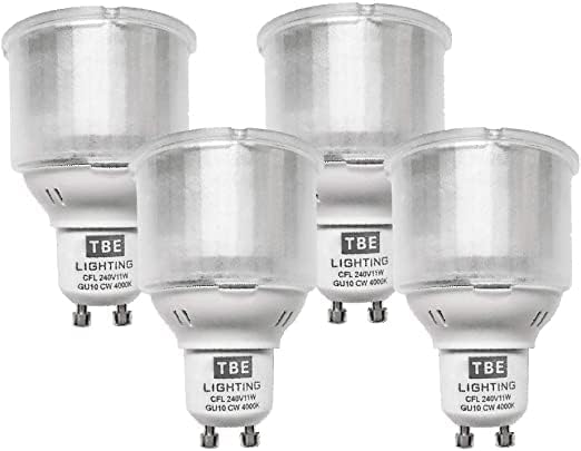 TBE Lighting 6.5w GU10 Spot Light Bulbs - 4 Pack - LED Long Barrel ...