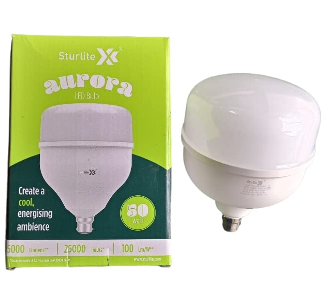 Buy Sturlite 50W LED BULB B22 COOL DAY WHITE LIGHT 5000 LUMENS PACK OF ...