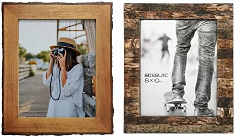 Amazon.com - 2 Pcs 8x10 inch Rustic Wood Picture Frames, Farmhouse ...