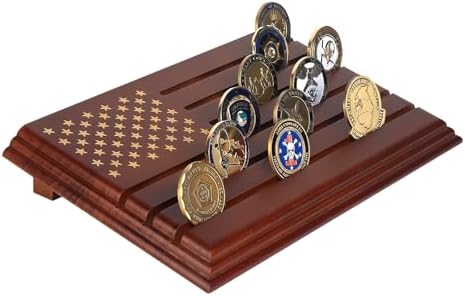 Amazon.com: Sikolyn Challenge Coin Display Holder 6 Rows Coin Stand ...