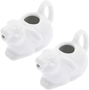 Amazon.com | BIUDECO 2Pcs Rabbit Ceramic Milk Jug and Sauce Cup Cute ...