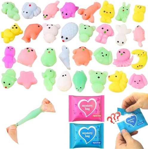 Amazon.com: 50-Pack Squishy Fidget Toys Blind Bags – Mini Mochi ...