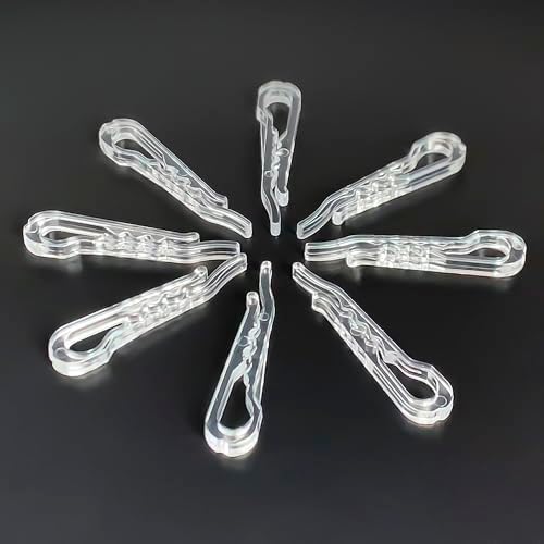 Amazon.com: NiftyPlaza U Shape Clear Durable Plastic Alligator Clips ...