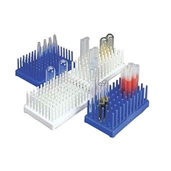 Nalgene 5977-0013 White Polypropylene Test Tube Peg Rack for 13mm Test ...