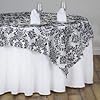 Amazon.com: BalsaCircle 60x60-Inch Black and White Damask Flocking ...