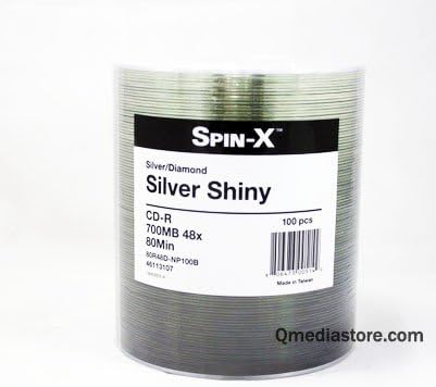 Amazon.com: Spin-X 200 Diamond Certified 48X CD-R 80min 700MB Shiny ...