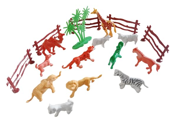 Genric (Pack of 12 Pcs) Animals Set for Kids/Different Zoo Wild Jungle ...