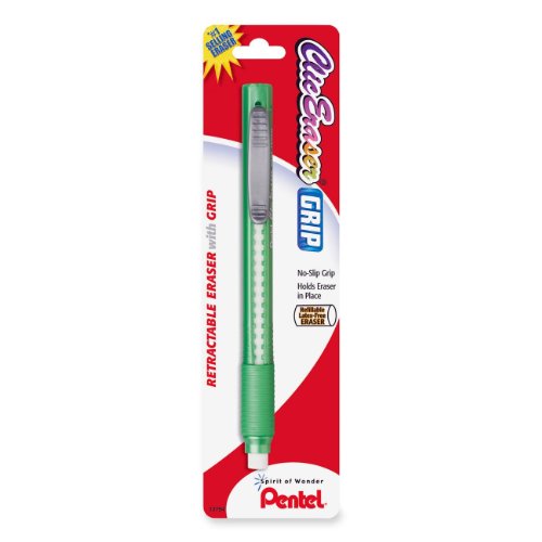 Pentel Clic Eraser Grip Retractable Eraser with Grip, Assorted Barrels ...