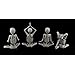 Amazon.com : Transpac Imports 4 Pc. Bone Stretchers Skeletons in Yoga ...