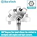 DURATECH 3/8" Drive Flex-Head Ratchet&1/4" Drive 2 in 1 Flex Head ...