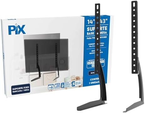 Suporte Para TV/Monitor Para Mesa 14" a 43" Pix : Amazon.com.br ...