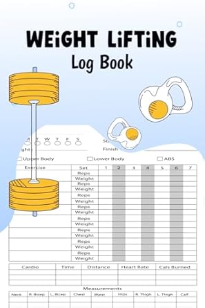 Weight Lifting Log Book: Track Your Workout And Fitness Training ...